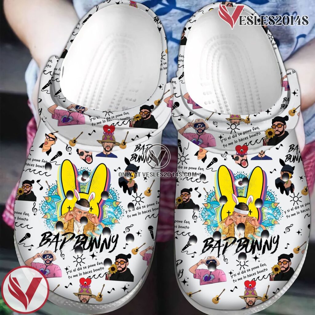 Bad Bunny Music Crocs Crocband Clogs Shoes, Unique Gifts For Fans Style ...