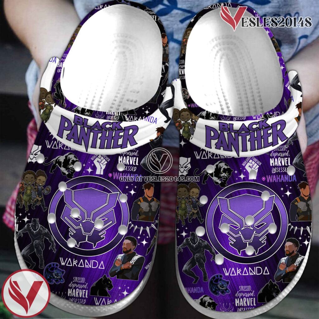 Black Panther Movie Crocs Crocband Clogs Shoes Comfortable For Men ...
