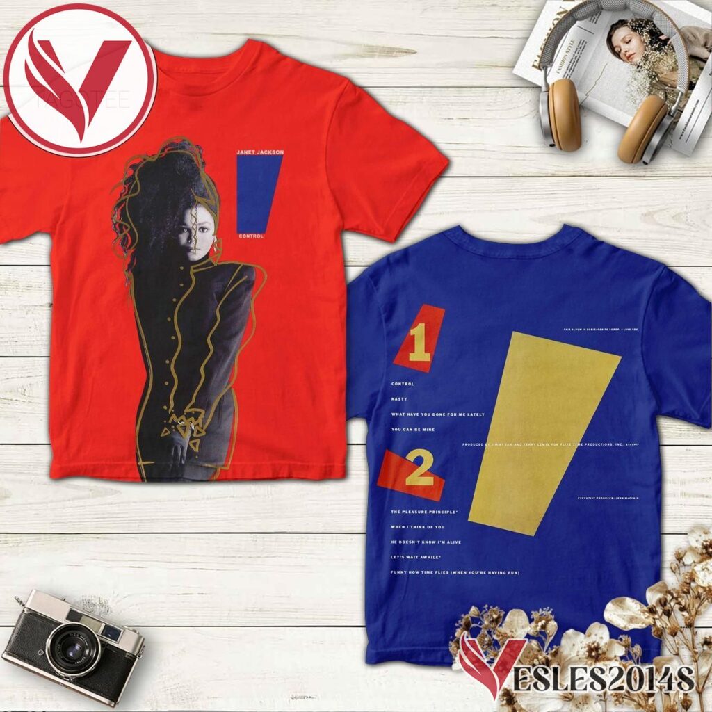 Janet Jackson Control Album Cover Shirt, Perfect Gifts For Music Lovers ...