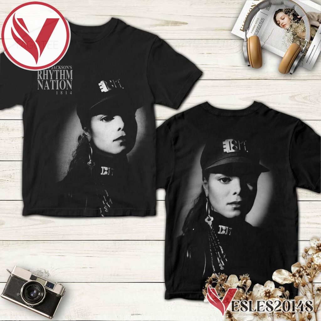Janet Jackson Rhythm Nation 1814 Album Cover Shirt, Perfect Gifts For ...