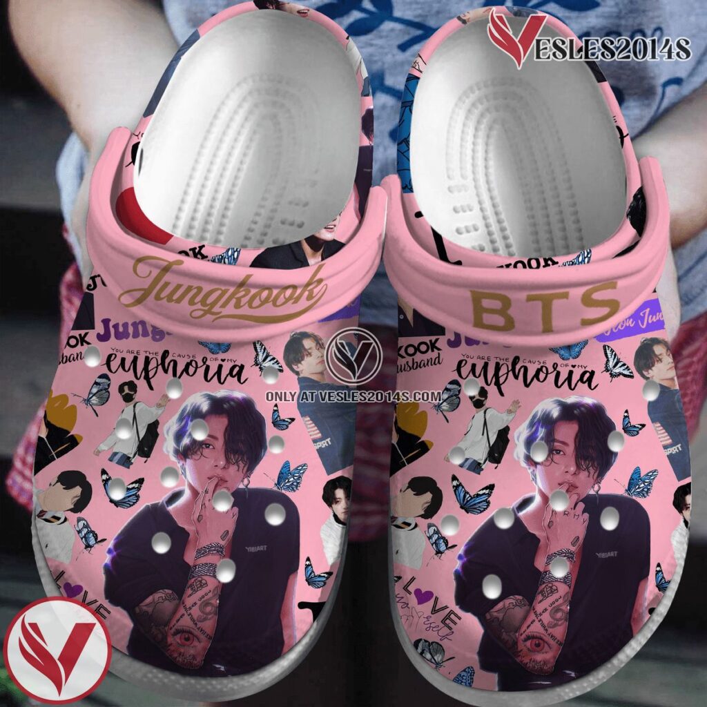 Jungkook BTS Band Music Crocs Crocband Clogs Shoes, Unique Gifts For ...