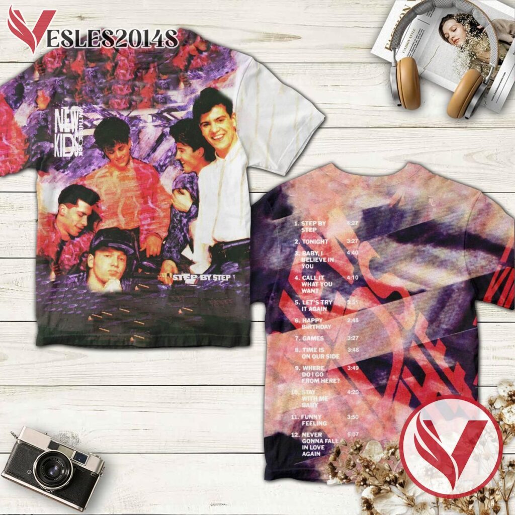 New Kids On The Block Step By Step Album Cover Shirt, Perfect Gifts For ...