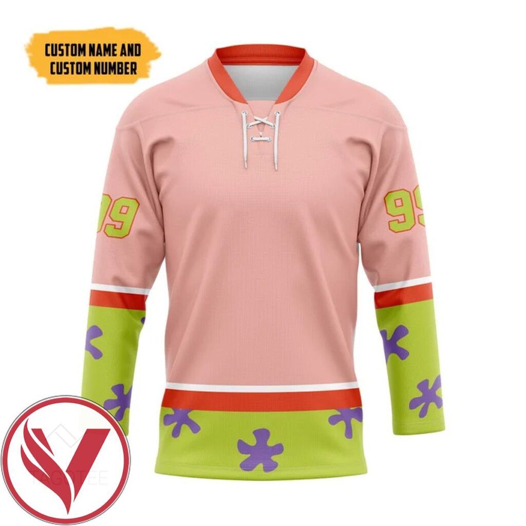 Patrick Star Meme Hockey Jersey – Custom Name Number Fully