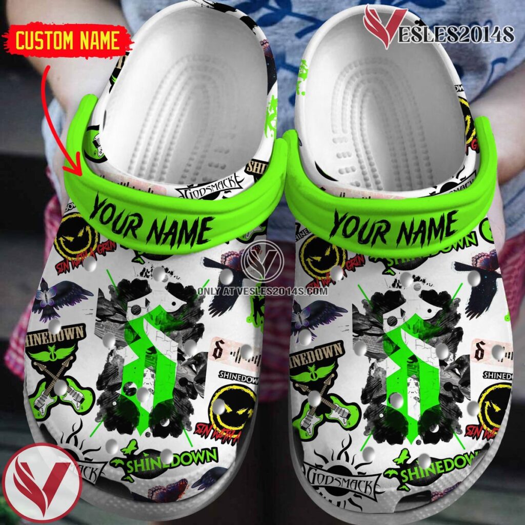 Shinedown Music Crocs Crocband Clogs Shoes, Unique Gifts For Fans Style ...