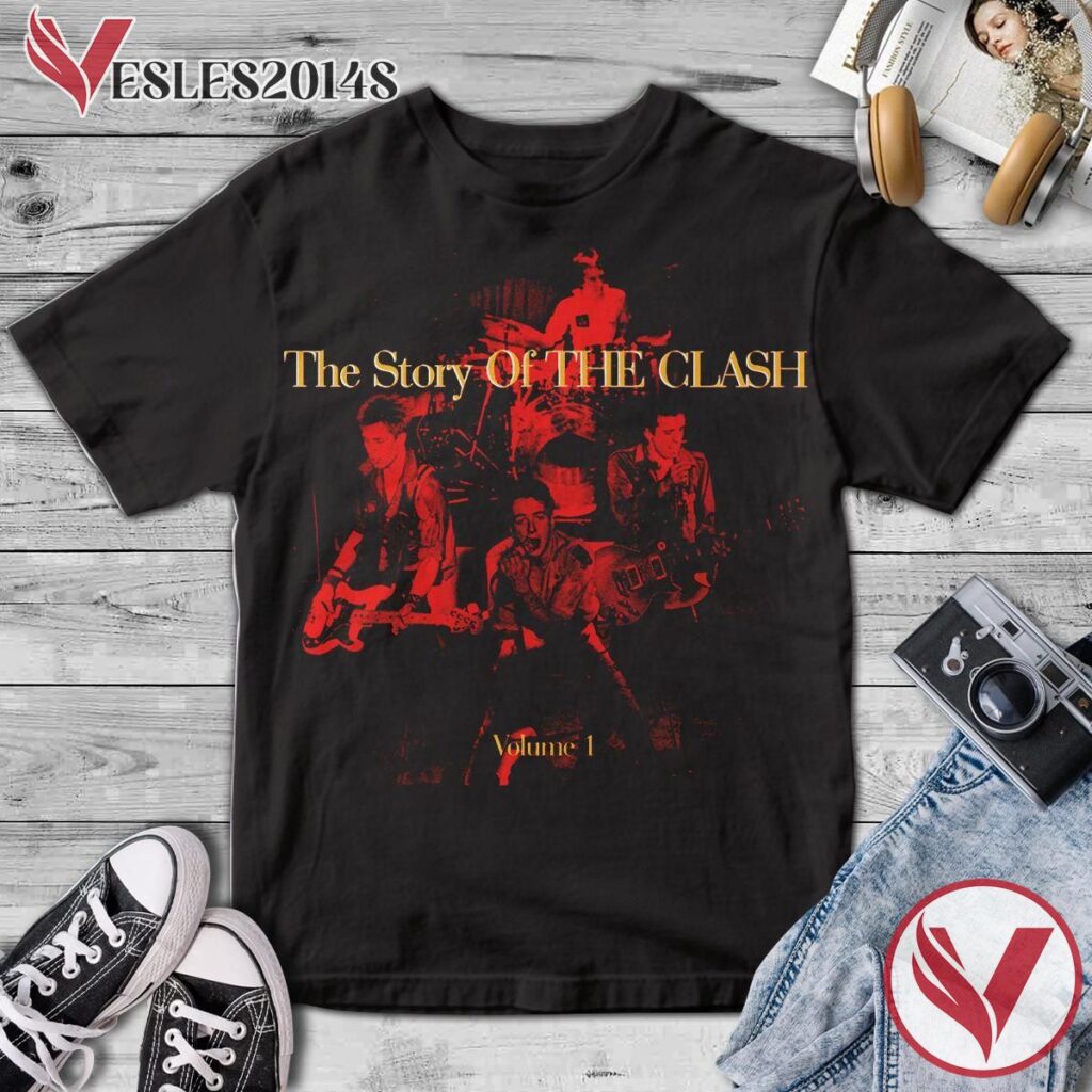The Story Of The Clash Volume 1 Compilation Album Cover Shirt, Perfect ...