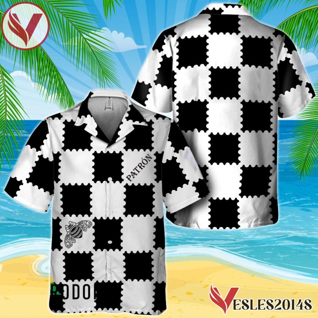 Trendy Gingham Tequila Patron Hawaiian Shirt, Best Summer Gifts For ...