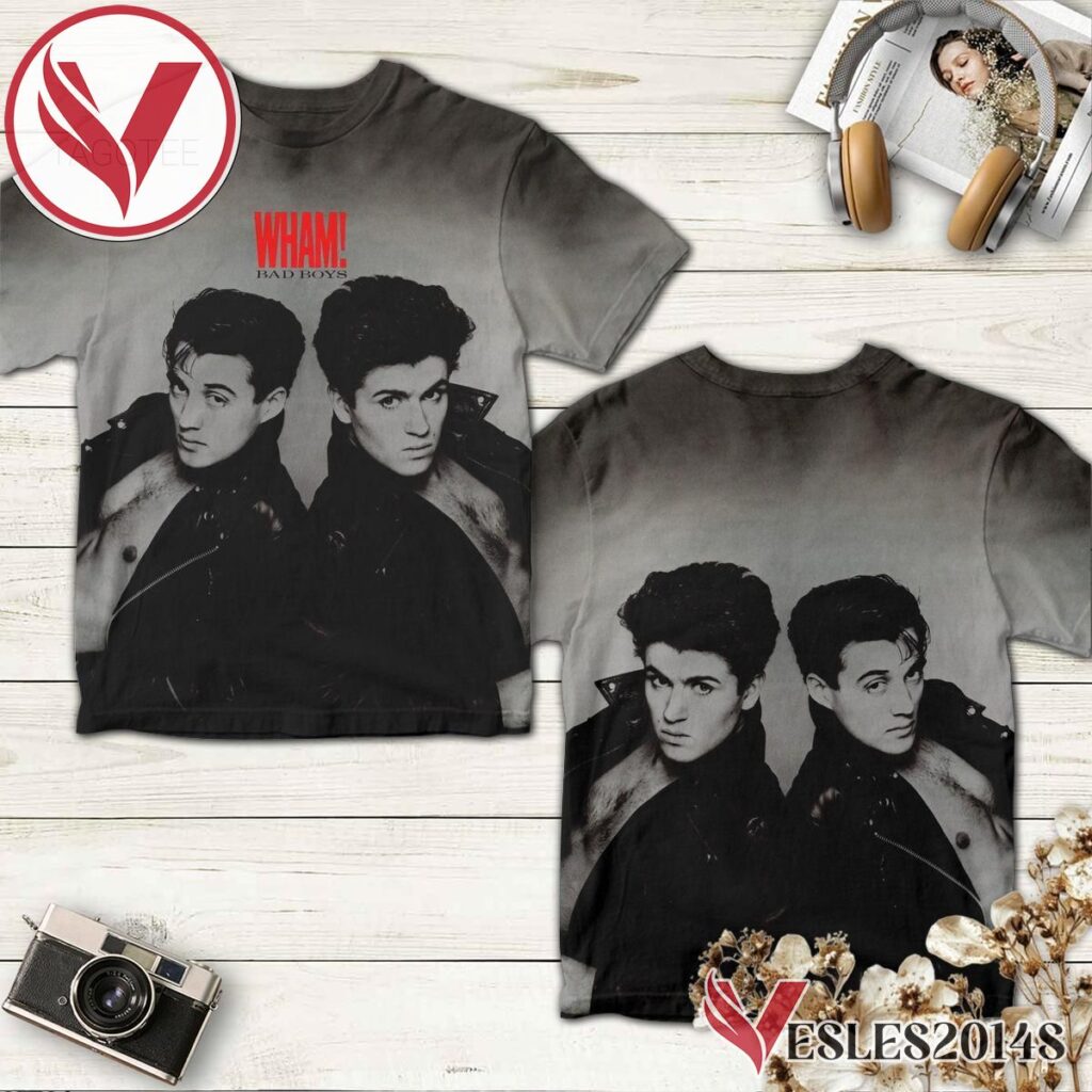 Wham Bad Boys Album Cover Shirt, Perfect Gifts For Music Lovers ...