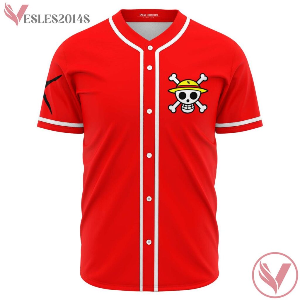 Luffy one piece Logo Red custom jersey - Vesles2014s - Vesles2014S